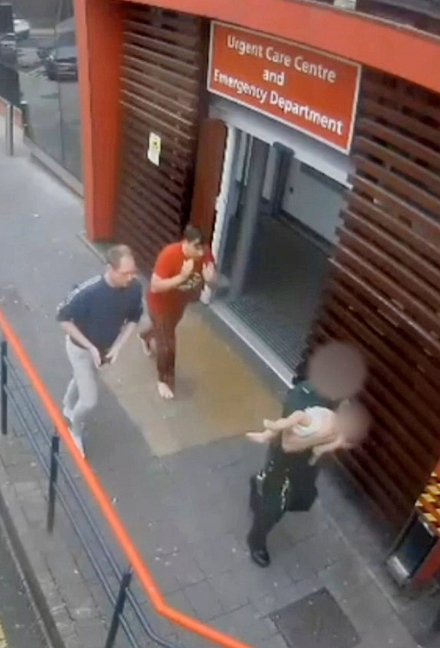 CCTV shows Jamie Varley carrying Preston Davey into hospital in his ...